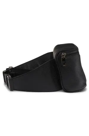 Dolce & Gabbana Deerskin Leather Belt Bag With Logo - Nero