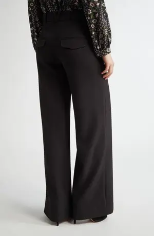 Veronica Beard Cole Wide Leg Trousers - Black