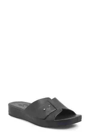 Kork-Ease® Mesa Slide Sandal - Black Leather