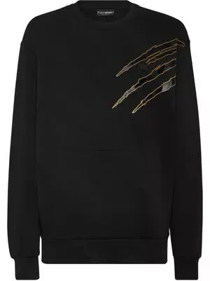 PLEIN SPORT Cotton Crewneck Sweatshirt With Logo Detail