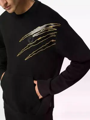 PLEIN SPORT Cotton Crewneck Sweatshirt With Logo Detail