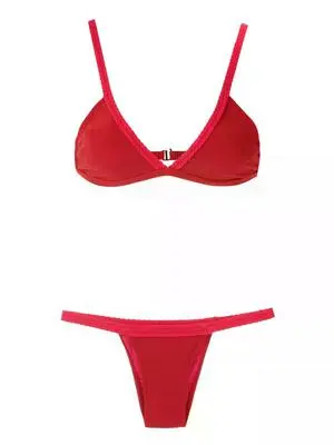 AMIR SLAMA Braided-trim Bikini Set - Red
