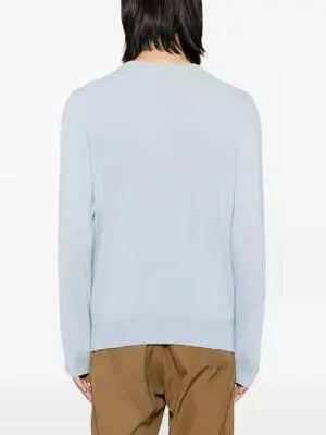 N.peal Oxford Round Neck Jumper - Blue