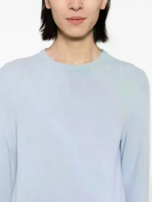 N.peal Oxford Round Neck Jumper - Blue