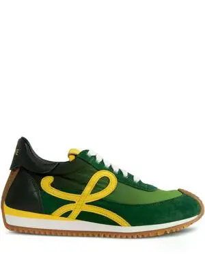 Women's Mixed Material Lace-Up Sneakers