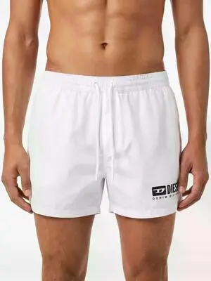 DIESEL® Logo-print Swim Shorts - White