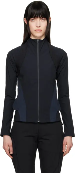 HYEIN SEO Paneled Windbreaker Jacket - Midnight | Editorialist