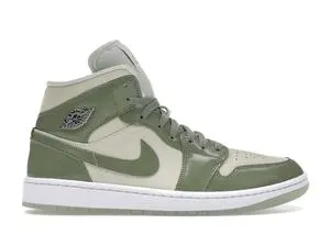 JORDAN Jordan 1 Mid SE Sneakers Sea Glass/oil Green/metallic Silver