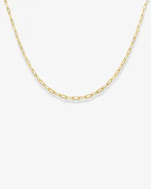 Ben Oni Vermeil Paper Clip Chain Necklace - Gold