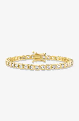 Ben Oni Square Bezel Tennis Bracelet - Gold
