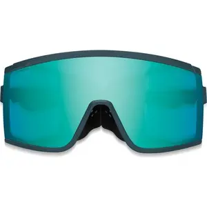 SMITH Optics Pursuit 148mm Chromapop™ Glacier Photochromic Polarized Shield Sunglasses - Matte Pacific/chromapop Opal