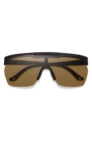 SMITH Oversized Shield Sunglasses - Matte Tortoise / Brown