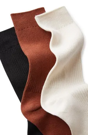 COTTON ON 3-pack Of Easy Socks - Bone Clay Black