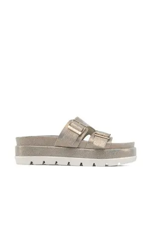 J/SLIDES NYC Bianca Sandal - Bronze Metallic