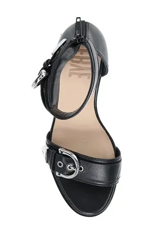 Frye Rachel Ankle Strap Wedge Sandal - Black