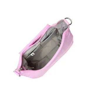 BAGGALLINI Coastal Flip Lock Half Moon Bag - Hibiscus Pink