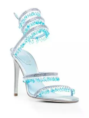 Rene Caovilla Crystal-embellished Sandals - Blue