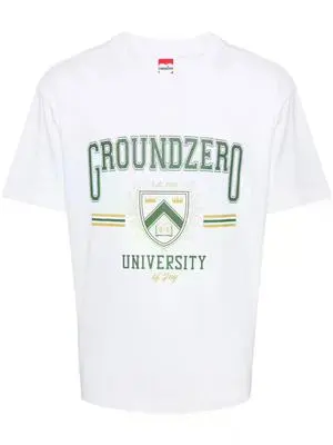 GROUND ZERO University Logo T-shirt - White
