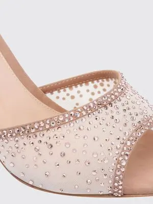 GIANVITO ROSSI Rania Crystal-embellished Mesh Mule Sandals