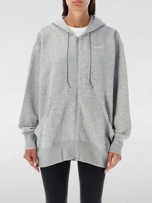 Nike Fleece Back Zip-up Hoodie - Grey