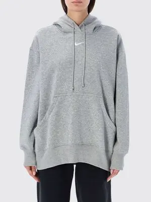 Nike Phoenix Hoodie In Stretch Cotton - Grey