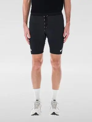 Nike Ribbed Athletic Shorts With Swoosh Logo
