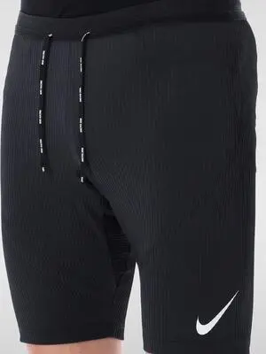 Nike Ribbed Athletic Shorts With Swoosh Logo