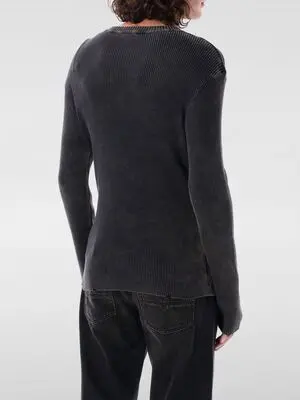 DIESEL® Ribbed Crewneck Sweater With Embellishment