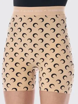 MARINE SERRE Printed Jersey Cycling Shorts - Brown