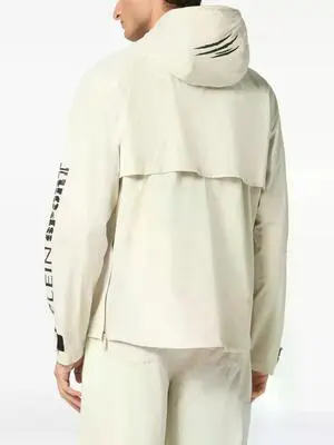 PLEIN SPORT Logo-print Windbreaker Jacket - Grey