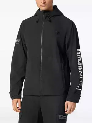 PLEIN SPORT Logo-print Hooded Jacket - Black