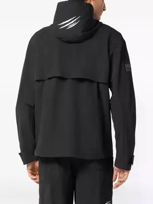 PLEIN SPORT Logo-print Hooded Jacket - Black