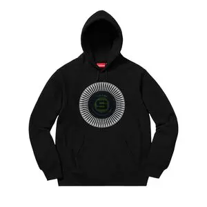 Supreme Chenille Appliqué Hooded Sweatshirt - Black