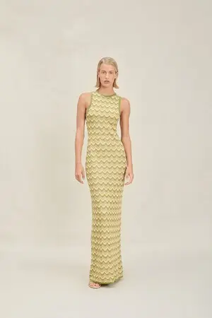 Devon Windsor Dalia Knit Maxi Dress - Green