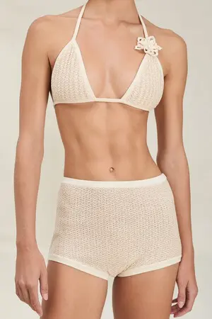 Devon Windsor Naira Crochet Swim Short Natural