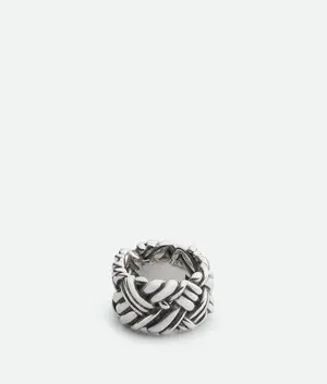 BOTTEGA  VENETA Bottega Veneta Sterling Intreccio Ring - Silver