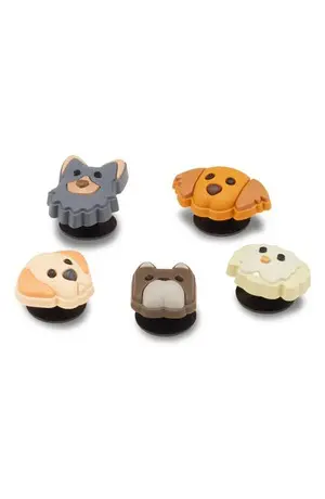 CROCS Assorted 5-pack Tiny Puppy Jibbitz Shoe Charms