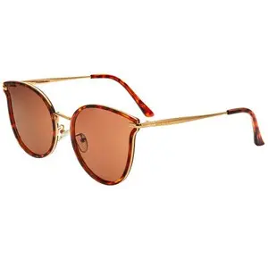 BERTHA WATCHES Moon Polarized Cat Eye Sunglasses - Gold/brown