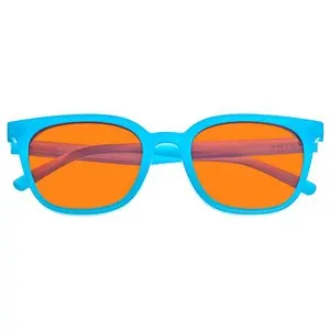 BERTHA WATCHES Betty Polarized Sunglasses - Light Blue/orange