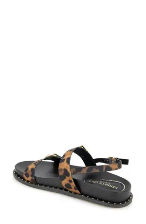 KENNETH COLE Drinity Flat Slingback Sandal - Leopard Fabric