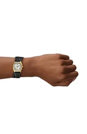 Fossil Harlow Double Wrap Leather Strap Watch