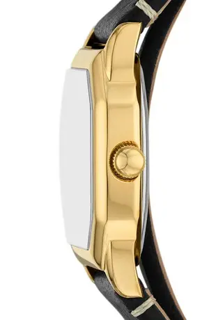 Fossil Harlow Double Wrap Leather Strap Watch