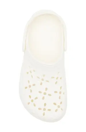 CROCS Classic Floral Cutout Clog - Chalk