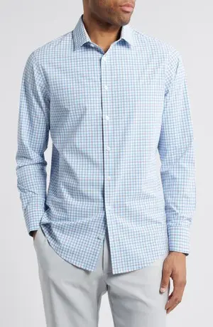 Mizzen+main Leeward Trim Fit Button-up Shirt - Birdie Blue Ludlow Plaid