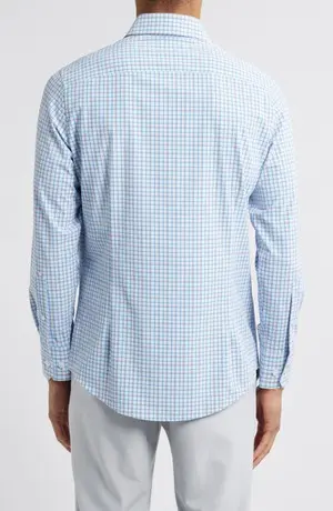 Mizzen+main Leeward Trim Fit Button-up Shirt - Birdie Blue Ludlow Plaid