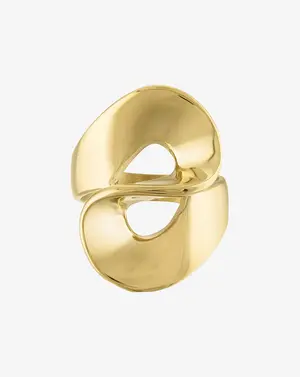 Ben Oni Afiya Figure Statement Ring - Gold