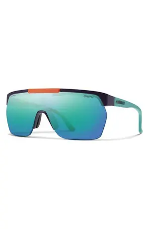 SMITH Xc 138mm Chromapop™ Polarized Shield Sunglasses - Purple / Cinder / Hi Viz