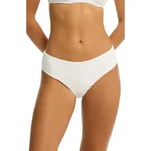 SEA LEVEL De Soleil Mid Bikini Bottom - White