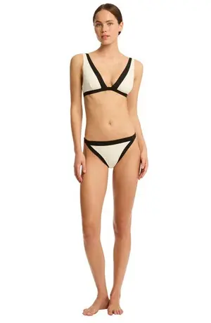 SEA LEVEL Border Plunge Bikini Top