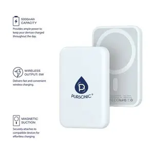 PURSONIC Magnetic Wireless Power Bank Portable, Powerful